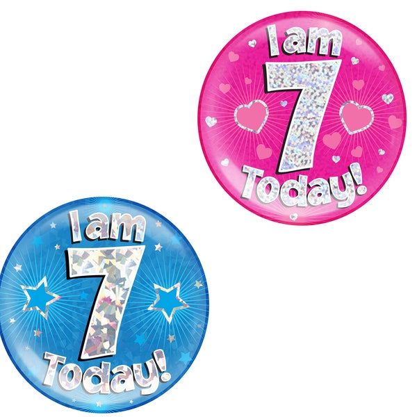 7 Th Birthday Badge - Etsy