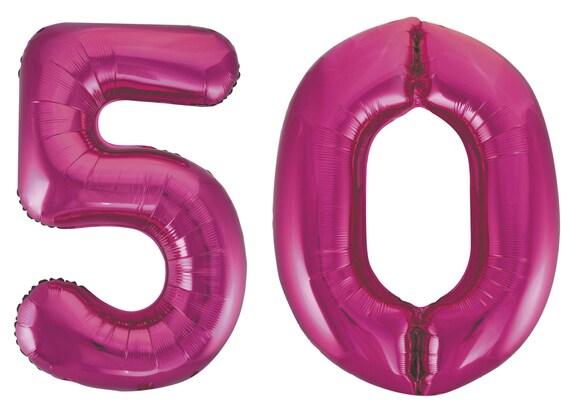 Hot Pink Balloon Kit for A 50th Birthday This Kit Contains 2 - Etsy