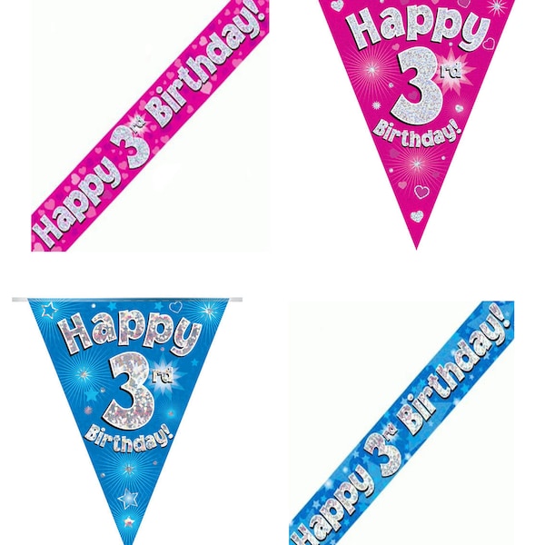 3rd Birthday Banner - Etsy
