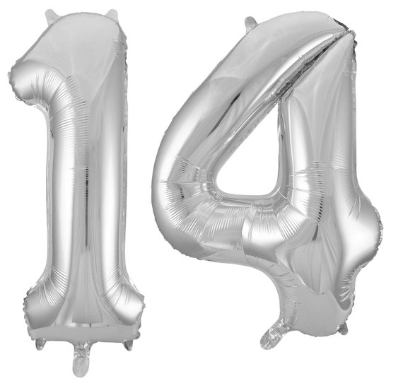 Silver Balloon Kit for A 14th Birthday This Kit Contains 2 X | Etsy
