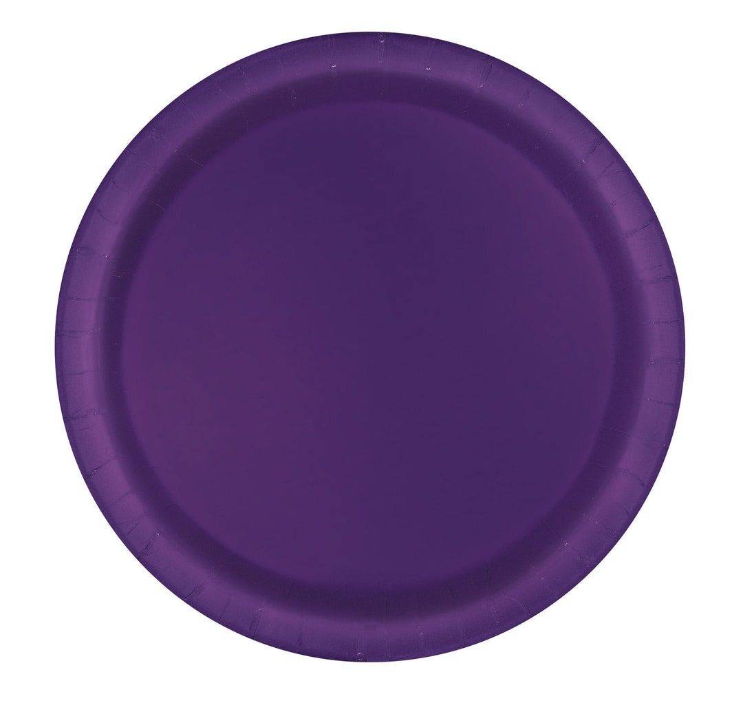 Sustainably Sourced Recyclable Purple Paper Plates in Packs of 16 X 9 ...