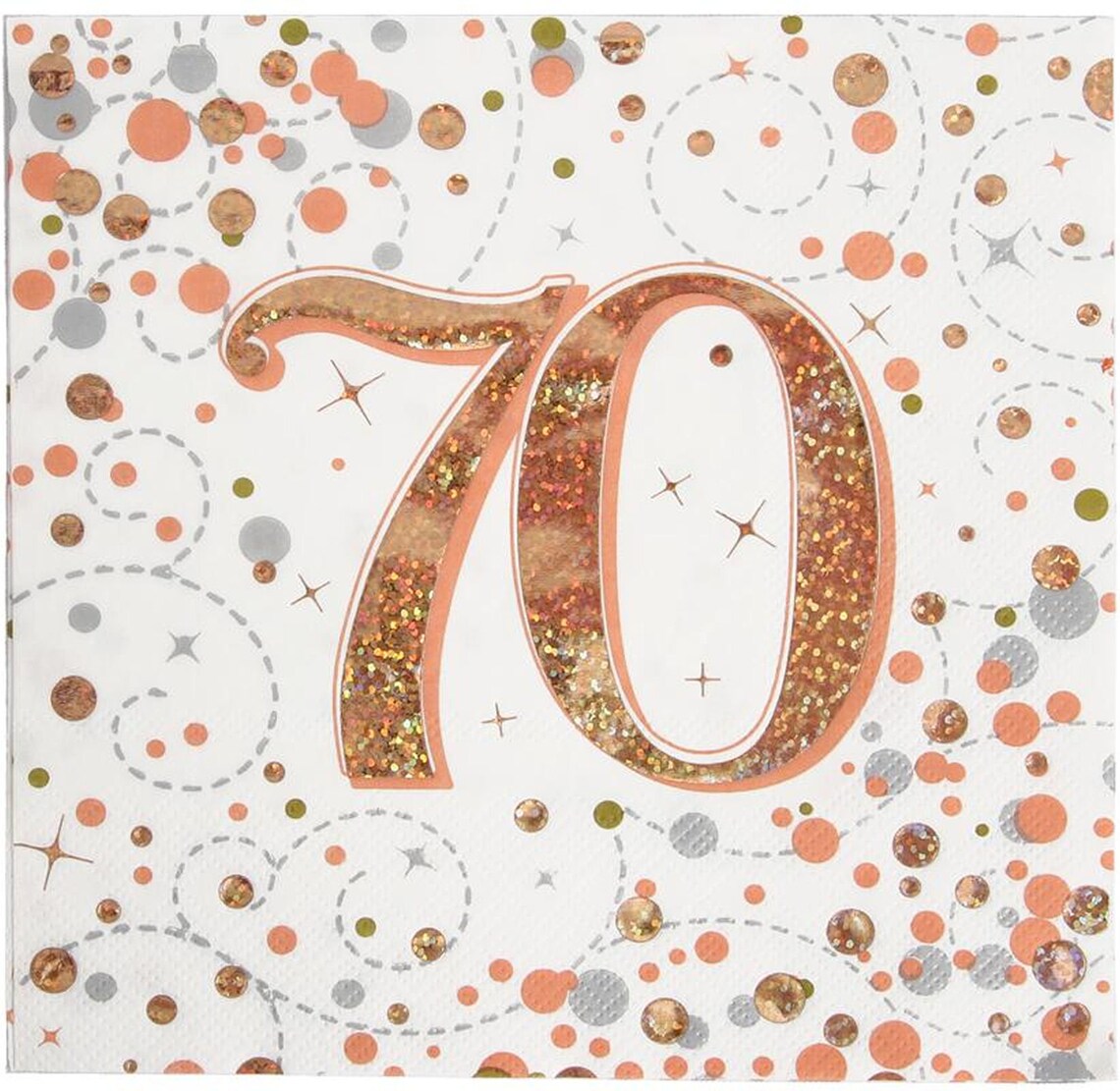 70th Birthday Rose Gold Bling / Sparkle Reusable Decorations - Etsy
