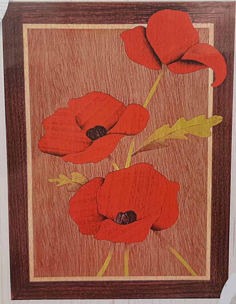Marquetry Kits to Have Fun With A Choice of 4 Kits Poppies - Etsy UK