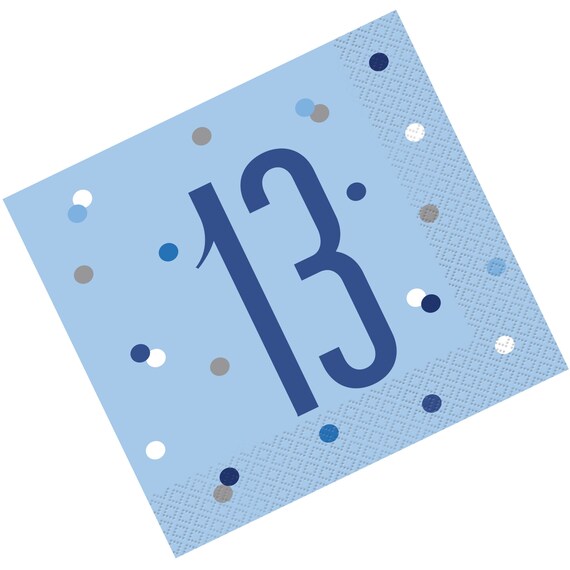 Seriously Cool Blue Bling 13th Birthday Decorations Including - Etsy