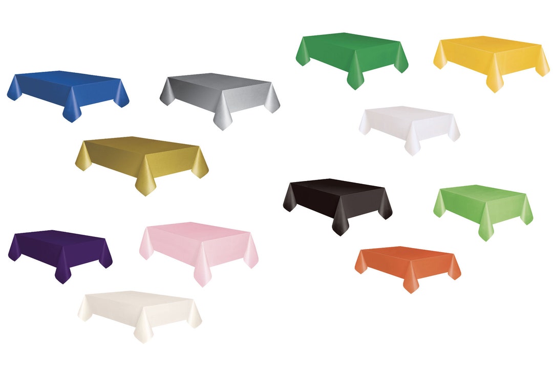 Reusable / Recyclable Plastic Table Covers in A Choice OF 20 Colours ...