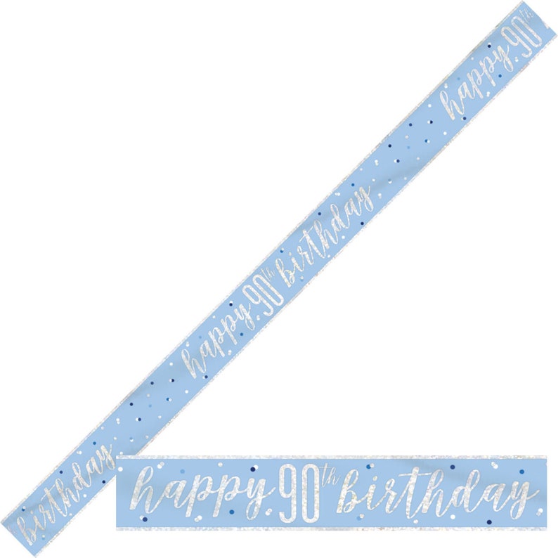 Seriously Cool Blue Bling 90th Birthday Decorations Including | Etsy