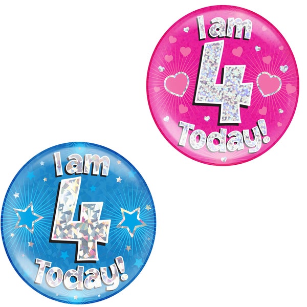 4th Birthday Boy Badge - Etsy