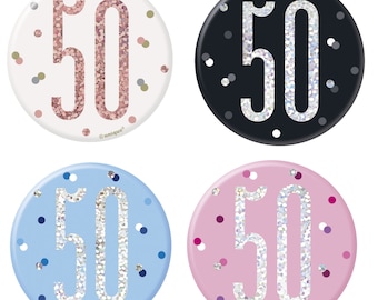 50th Birthday Badge - Etsy