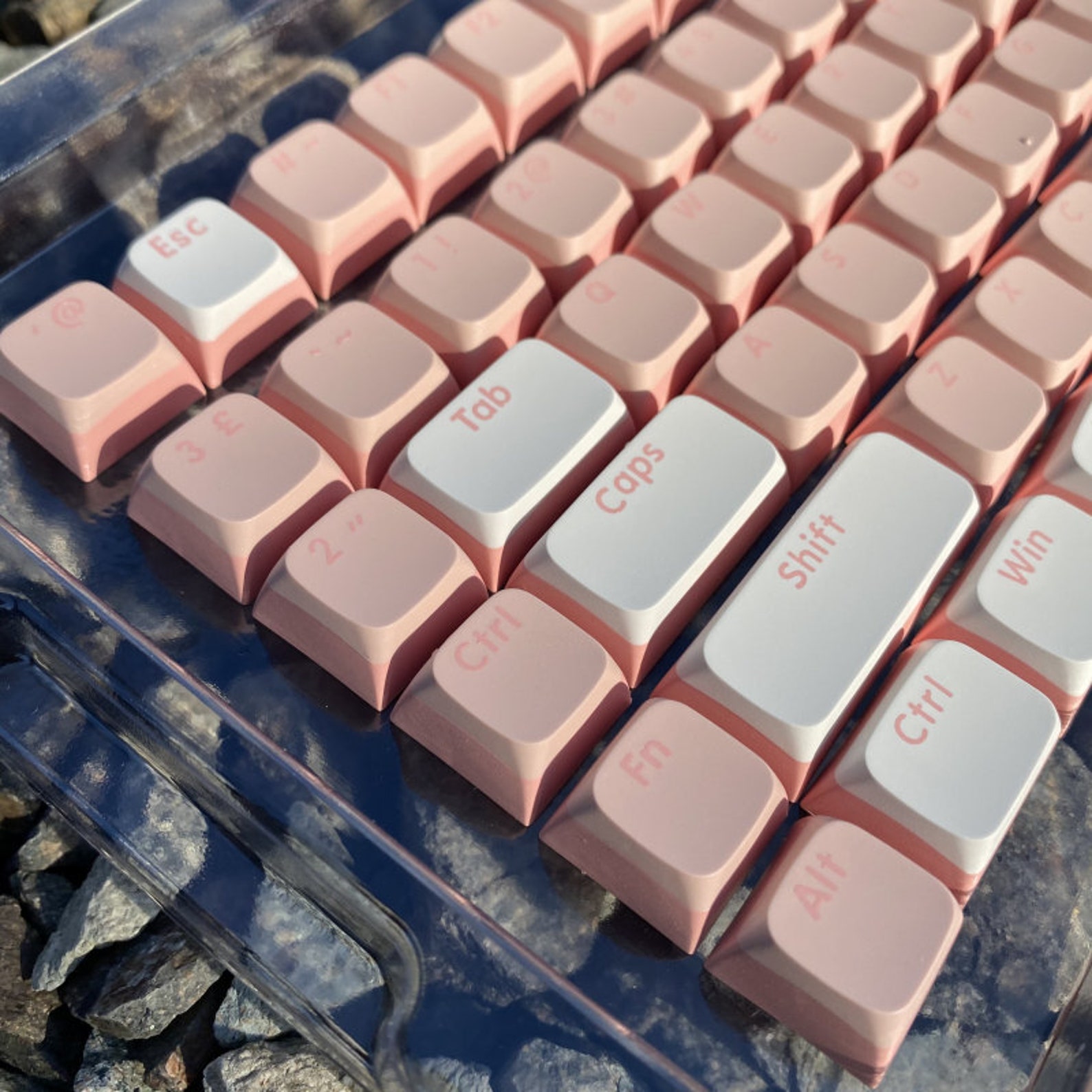 Pink XDA Pudding Pbt 117 Keycaps Set Double-shot Cherry Mx | Etsy