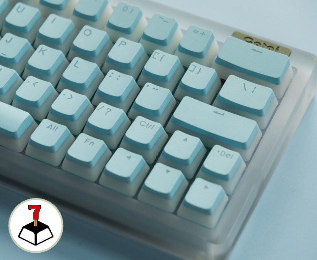 Blue Pudding Translucent Backlit Pbt Keycaps Set OEM Profile Cherry Mx ...