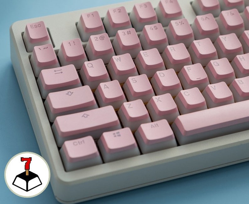 Pink Pudding Translucent Backlit Pbt Keycaps Set OEM Profile Cherry Mx ...