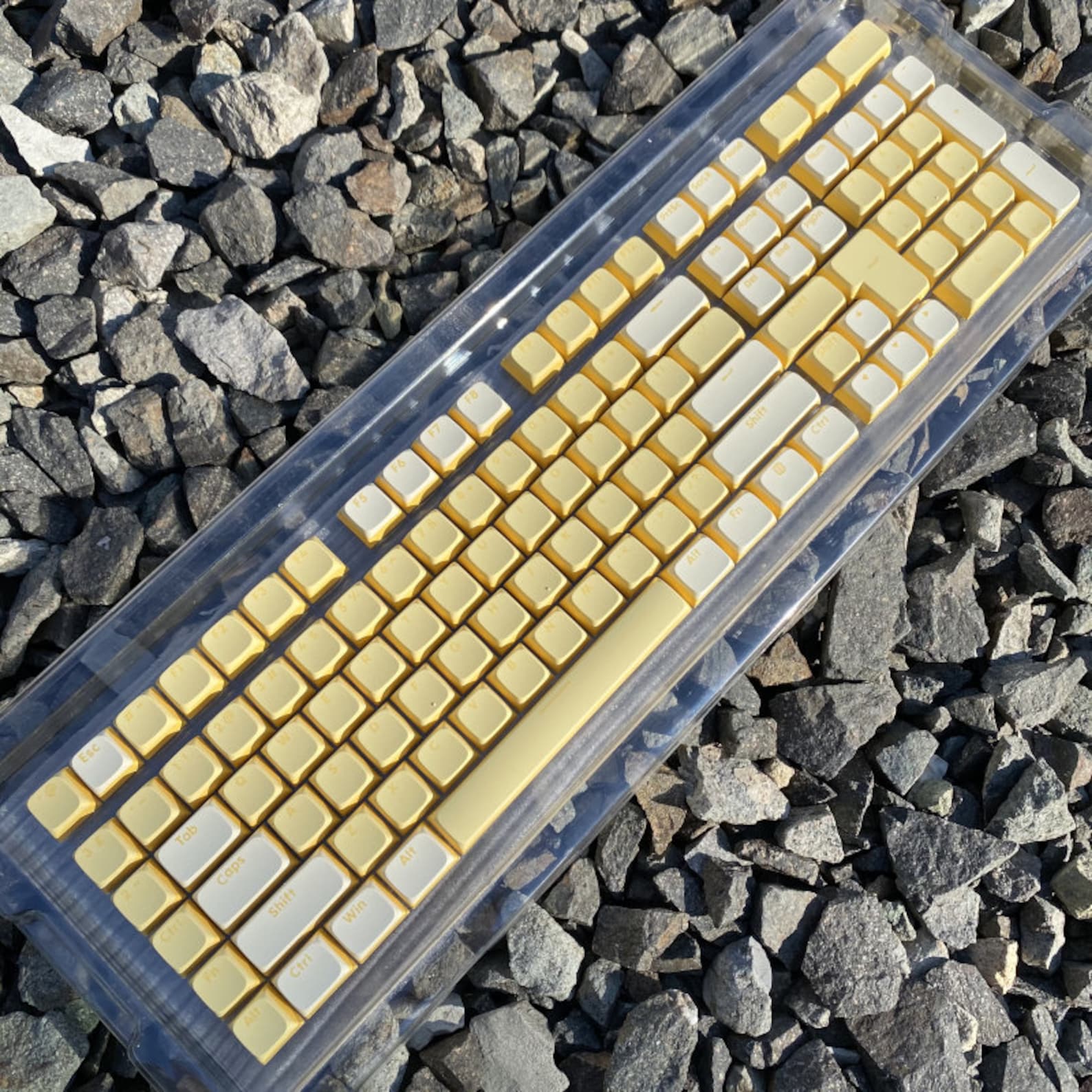 Yellow XDA Pudding Pbt 117 Keycaps Set Double-shot Cherry - Etsy