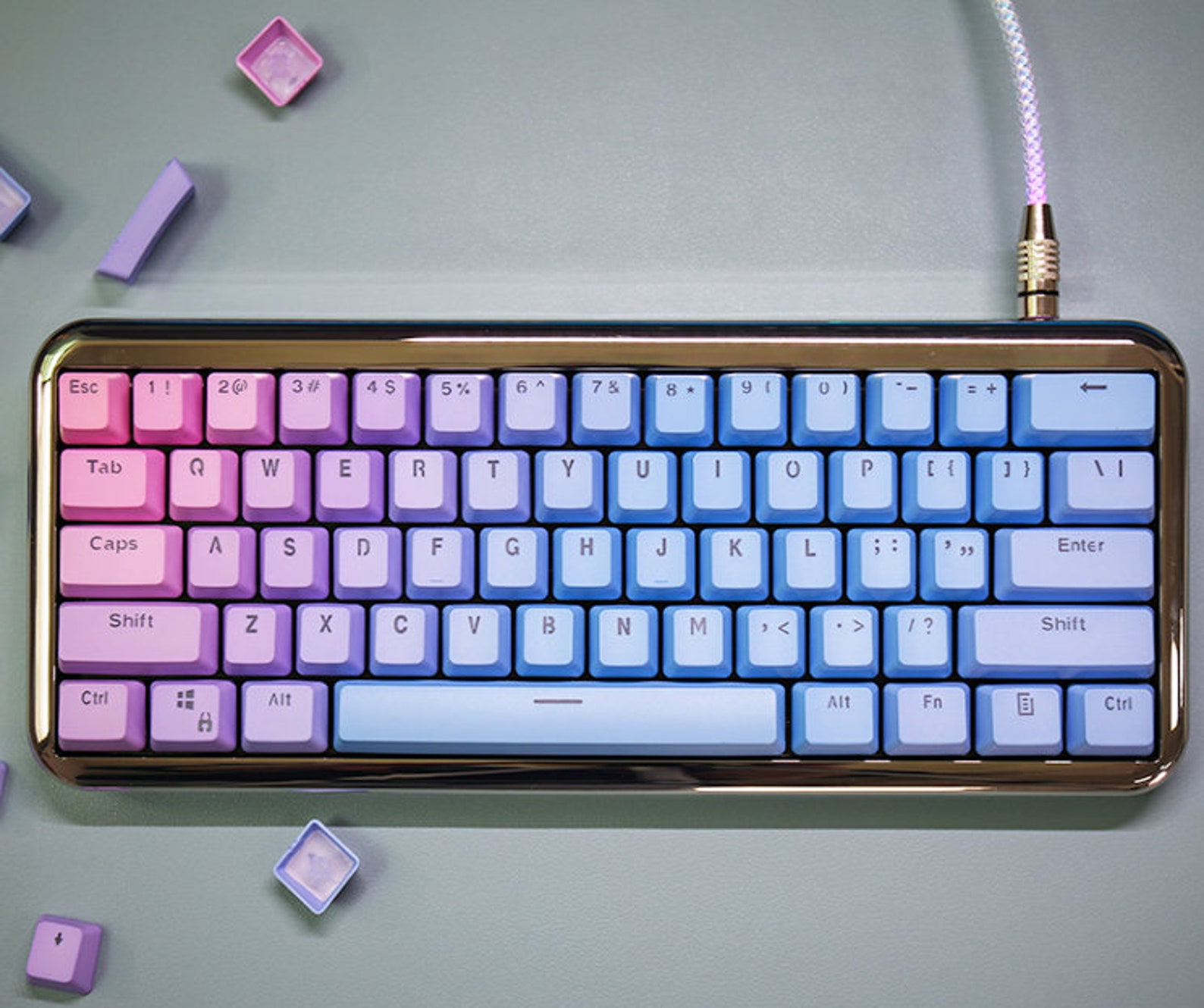 Violet Pbt Keycaps Set 104 Keys OEM Profile Cherry Mx - Etsy