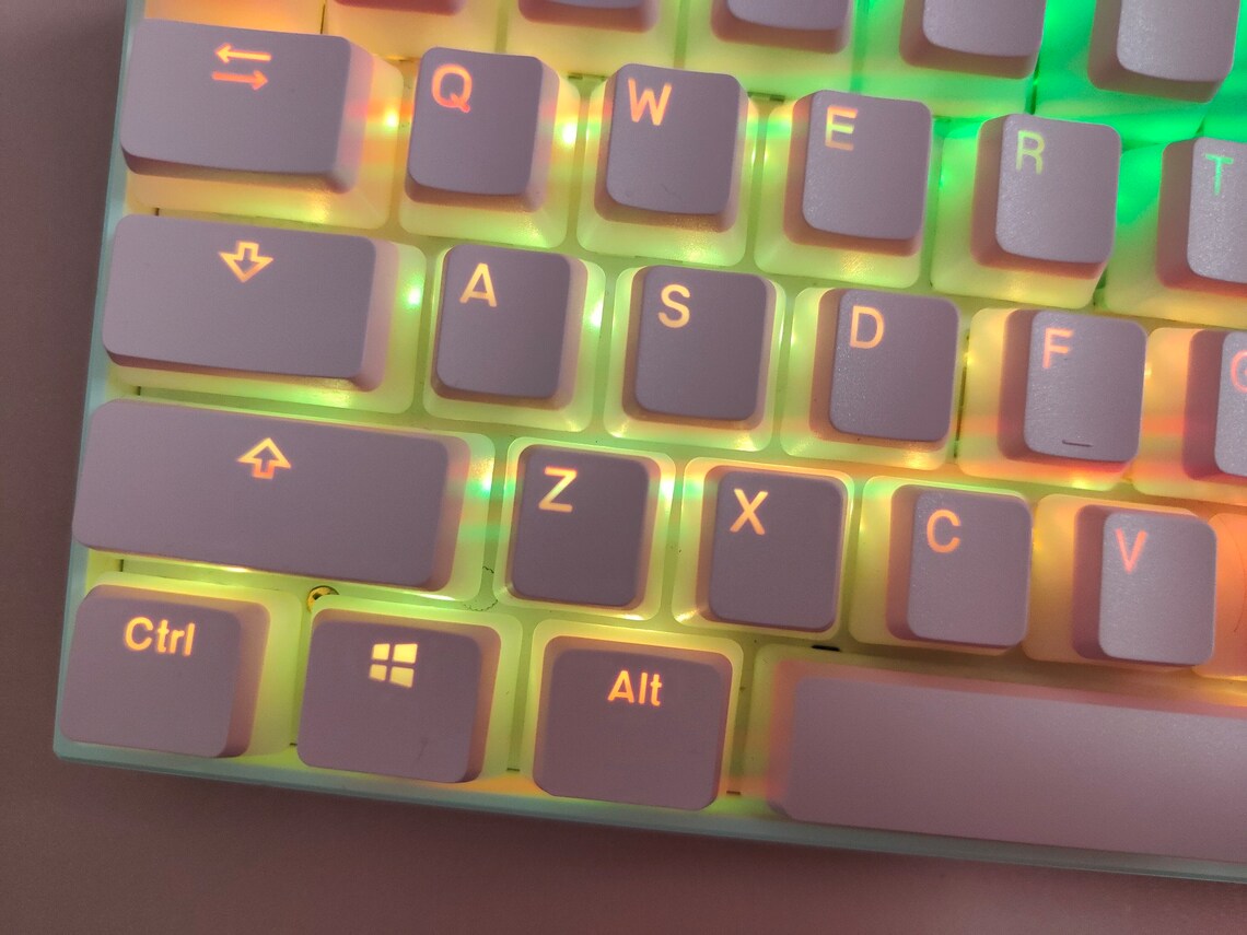 Pink Pudding Translucent Backlit Pbt Keycaps Set OEM Profile - Etsy