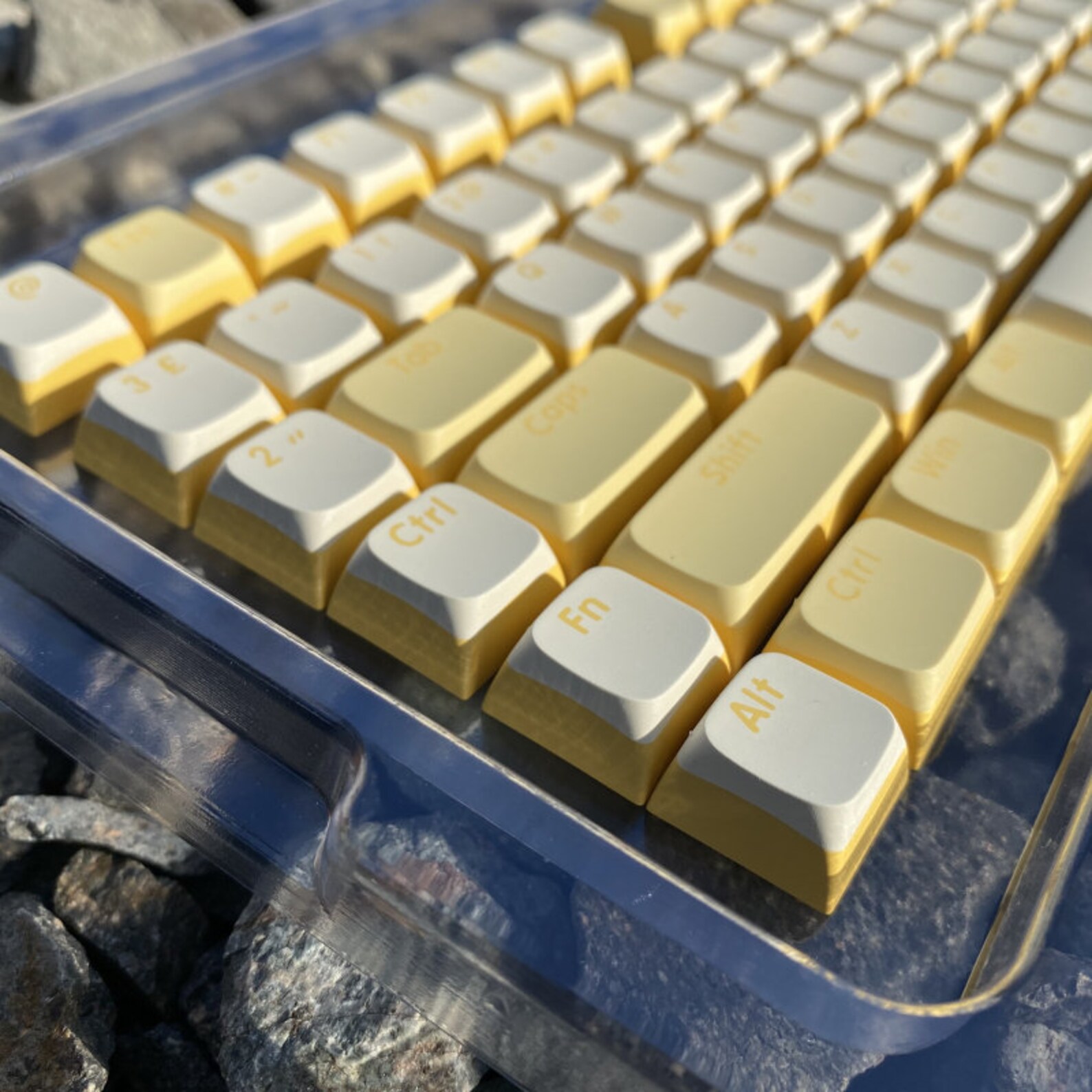 Yellow XDA Pudding Pbt 117 Keycaps Set Double-shot Cherry | Etsy