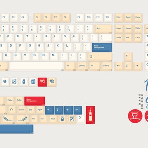 Soya Milk PBT Keycaps Set English ASNI Layout 141 Keys Cherry Profile ...
