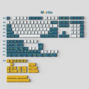 Merlin ABS 173 Keycaps Set| Cherry Profile |all Spacebar Layout| for 60 ...