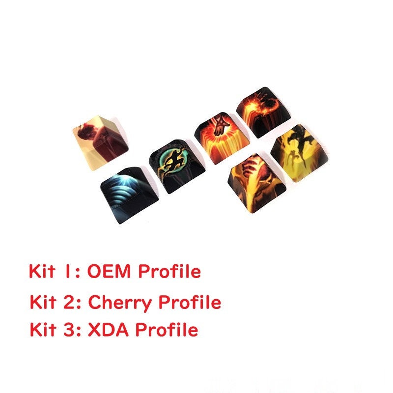 Custom LOL League of Legends PBT Keycaps Set artisan Keycaps Mechanical ...