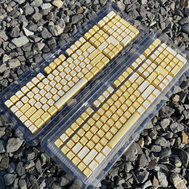 Yellow XDA Pudding Pbt 117 Keycaps Set Double-shot Cherry | Etsy