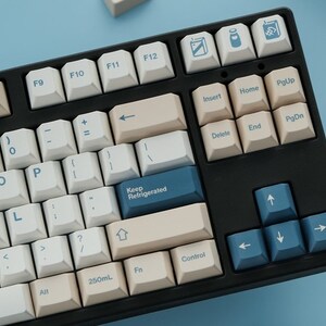 Soya Milk PBT Keycaps Set English ASNI Layout 141 Keys Cherry Profile ...