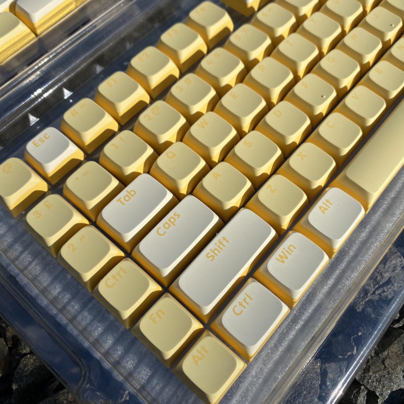 Yellow XDA Pudding Pbt 117 Keycaps Set Double-shot Cherry | Etsy
