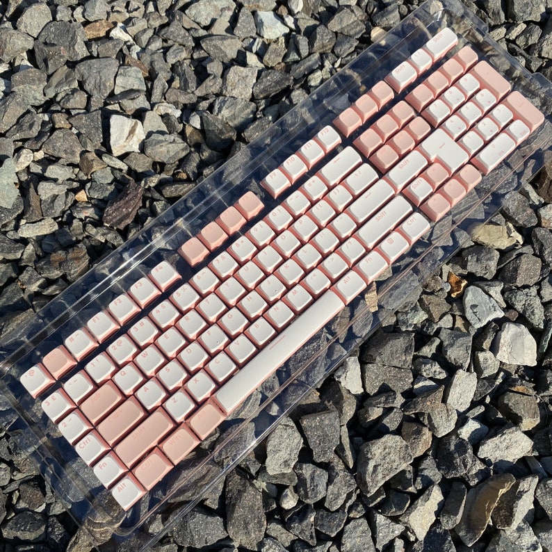 Pink XDA Pudding Pbt 117 Keycaps Set Double-shot Cherry Mx | Etsy