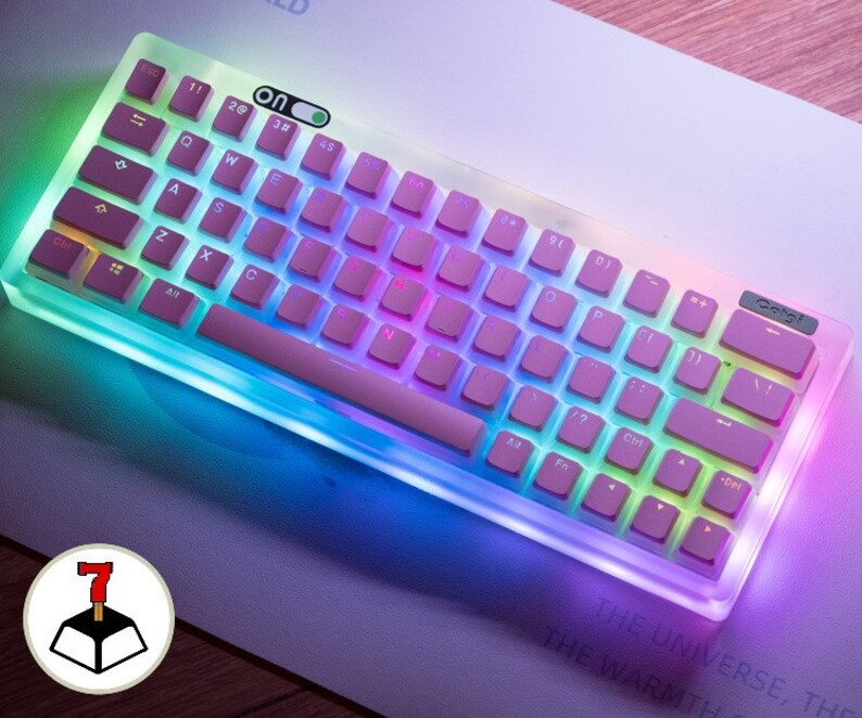 Pink Pudding Translucent Backlit Pbt Keycaps Set OEM Profile Cherry Mx ...