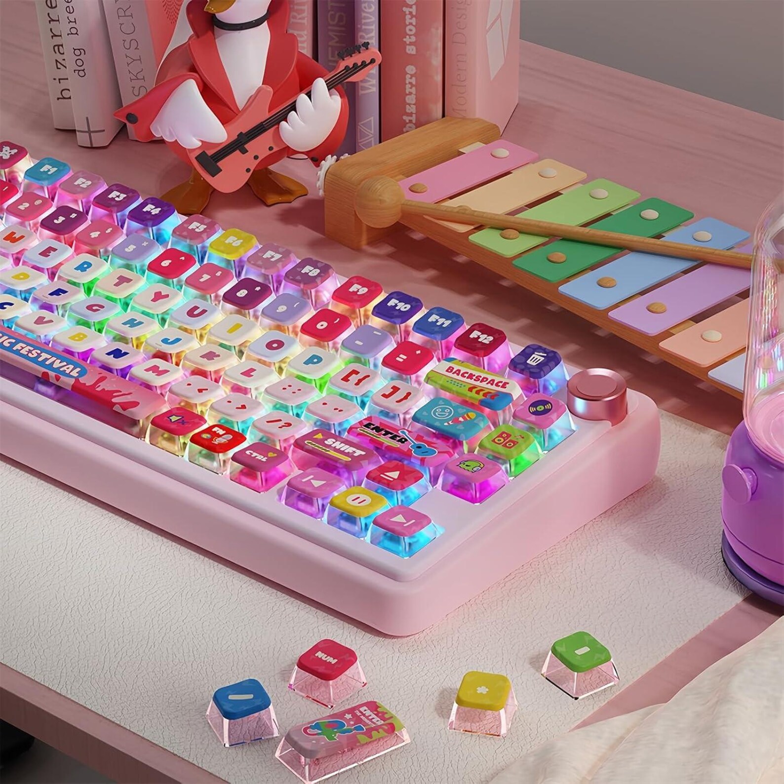 Vibrant 122-key ASA Profile Keycap Set - ANSI Layout - Etsy