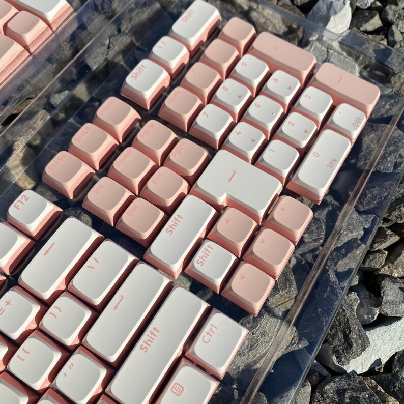 Pink XDA Pudding Pbt 117 Keycaps Set Double-shot Cherry Mx | Etsy