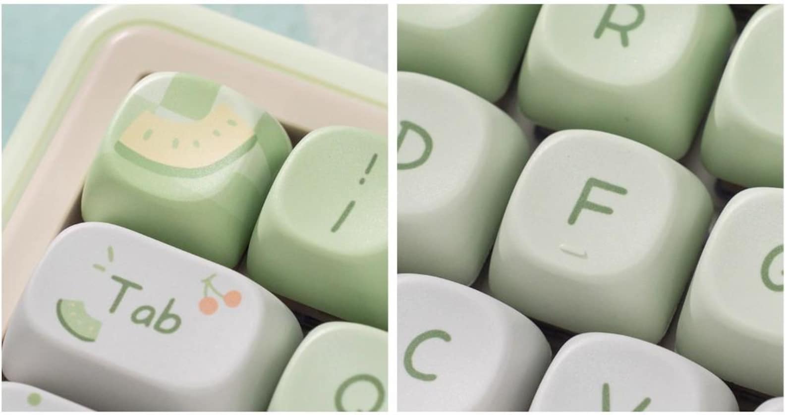 MOA Honeydew Ice Cream 114-key Summer-themed Mechanical Keyboard ...