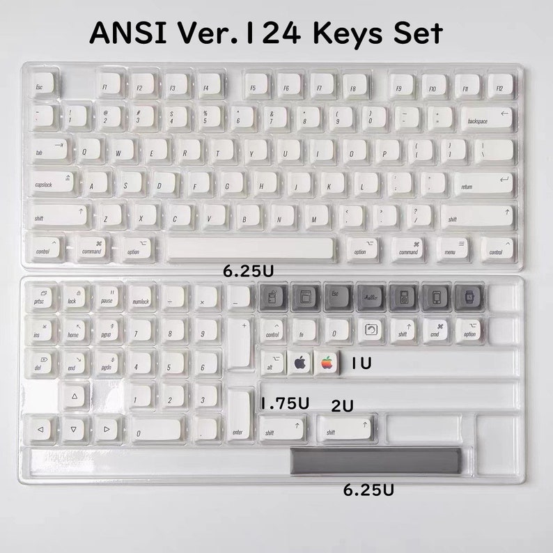 Minimalist Mac Style PBT Keycap Set: XDA Profile, Ansi/japanese - Etsy