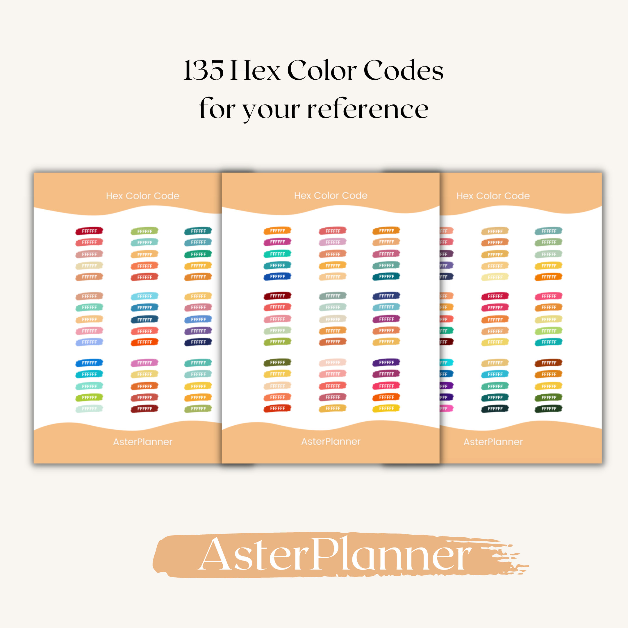 135 Summer Inspired Hex Color Codes Goodnotes Color Palette for ...