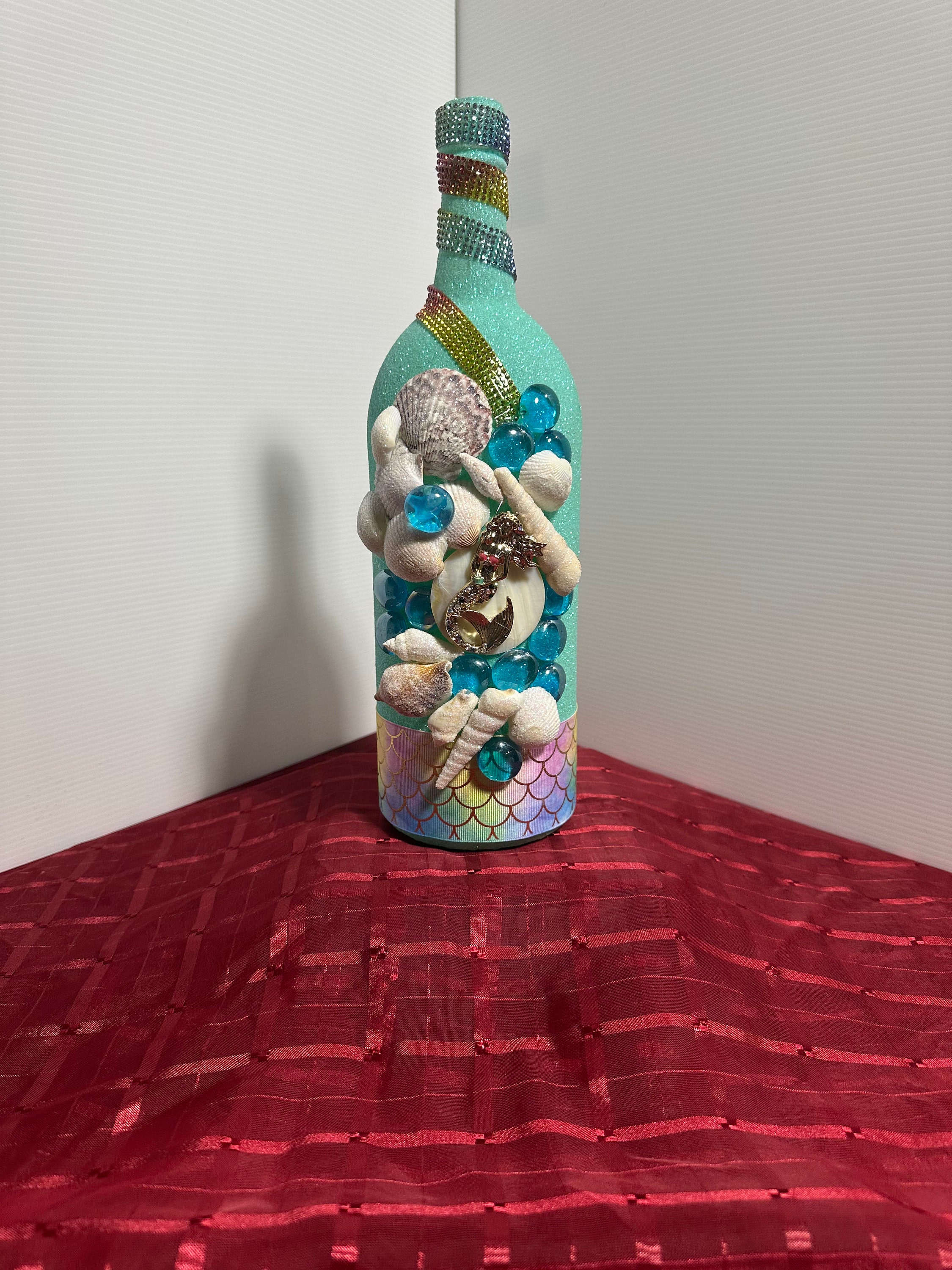 Mermaid Bottle Art - Etsy
