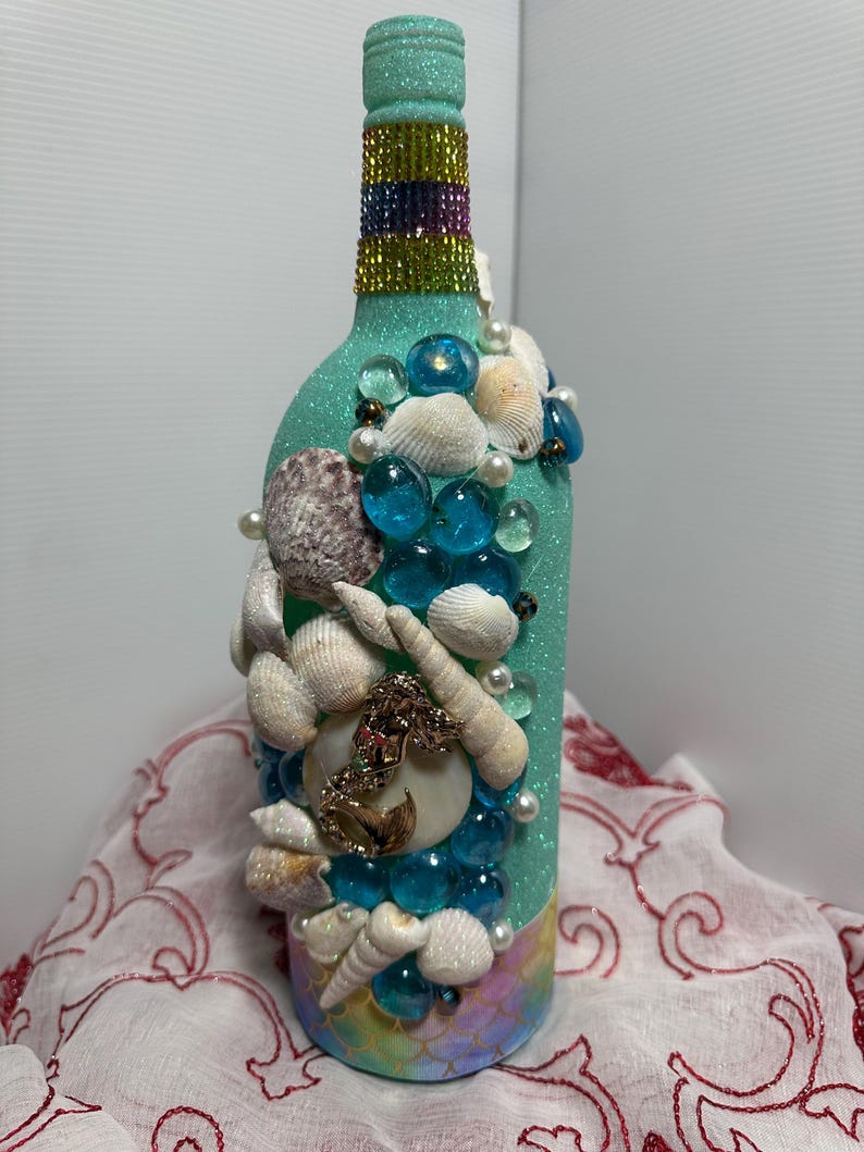Mermaid Bottle Art - Etsy