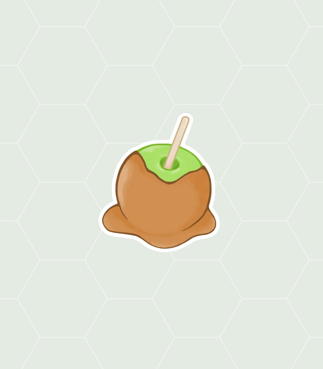 Caramel Apple Vinyl Sticker Laptop Decal Cute Kawaii Food Art Hydro ...