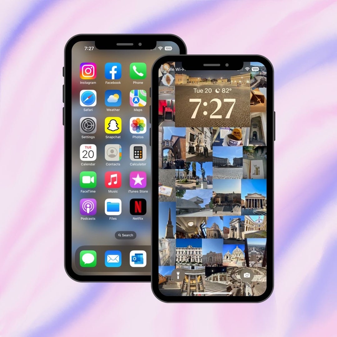 Custom Phone Wallpaper Background Png Photo Collage Phone - Etsy Australia