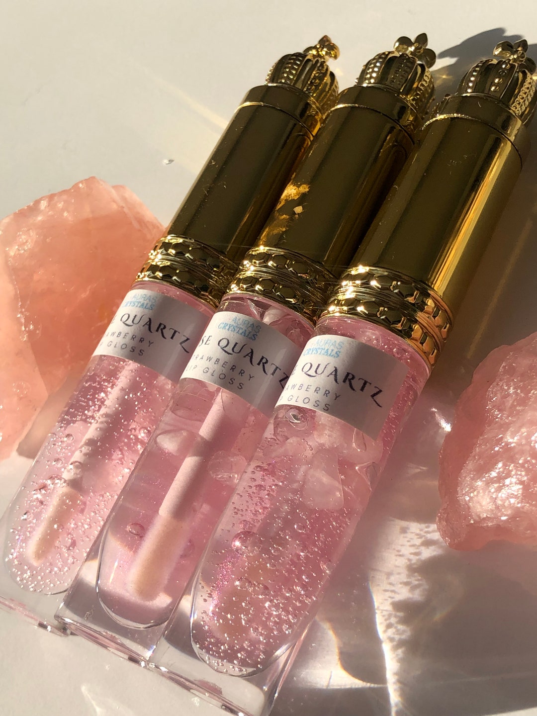 Rose Quartz Strawberry Lip Gloss - Etsy