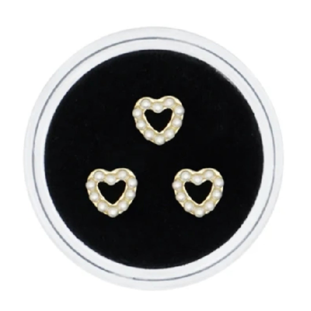 Gold Pearl Heart Tooth Gem, 3pc Tooth Gem, Dental Teeth Jewelry, Teeth ...