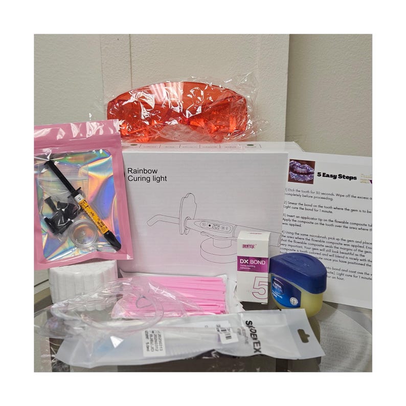 Deluxe Tooth Gem Kit , DIY Tooth Gem Kit With LED Light | Swarovski ...