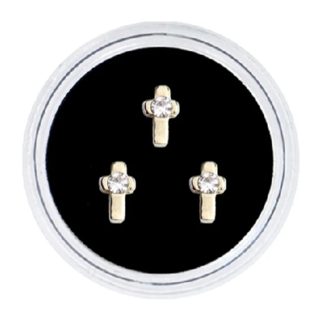 Gold Cross Rhinestone Tooth Gem, 3pc Tooth Gem, Dental Teeth Jewelry ...