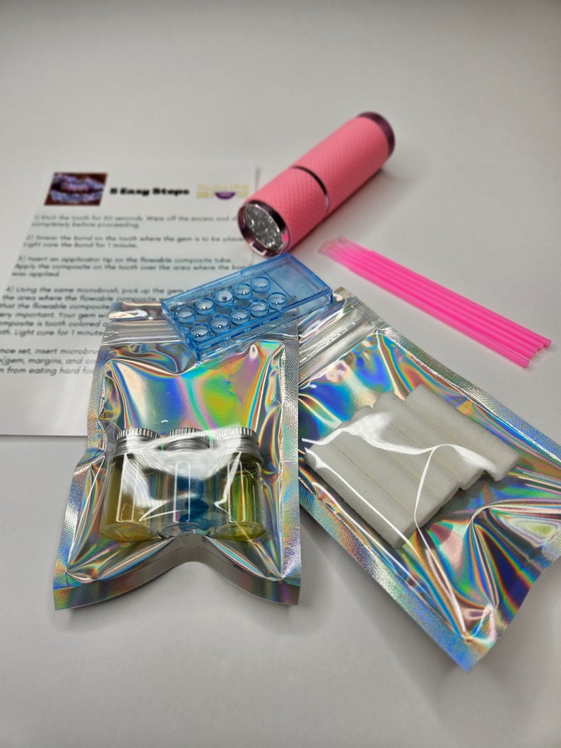 Mini DIY Tooth Gem Kit, Do It Yourself Kit, DIY Tooth Gem Drip at Home, Teeth Gems, Tooth Gem ...