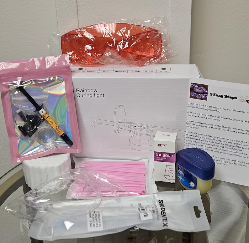 Deluxe Tooth Gem Kit , DIY Tooth Gem Kit With LED Light | Swarovski ...
