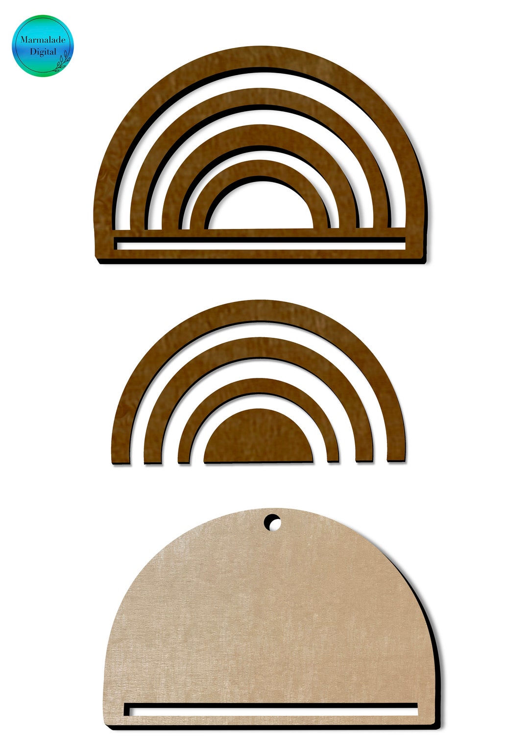 Rainbow Macrame and Half Circle Macrame SVG File Set, Digital Download ...