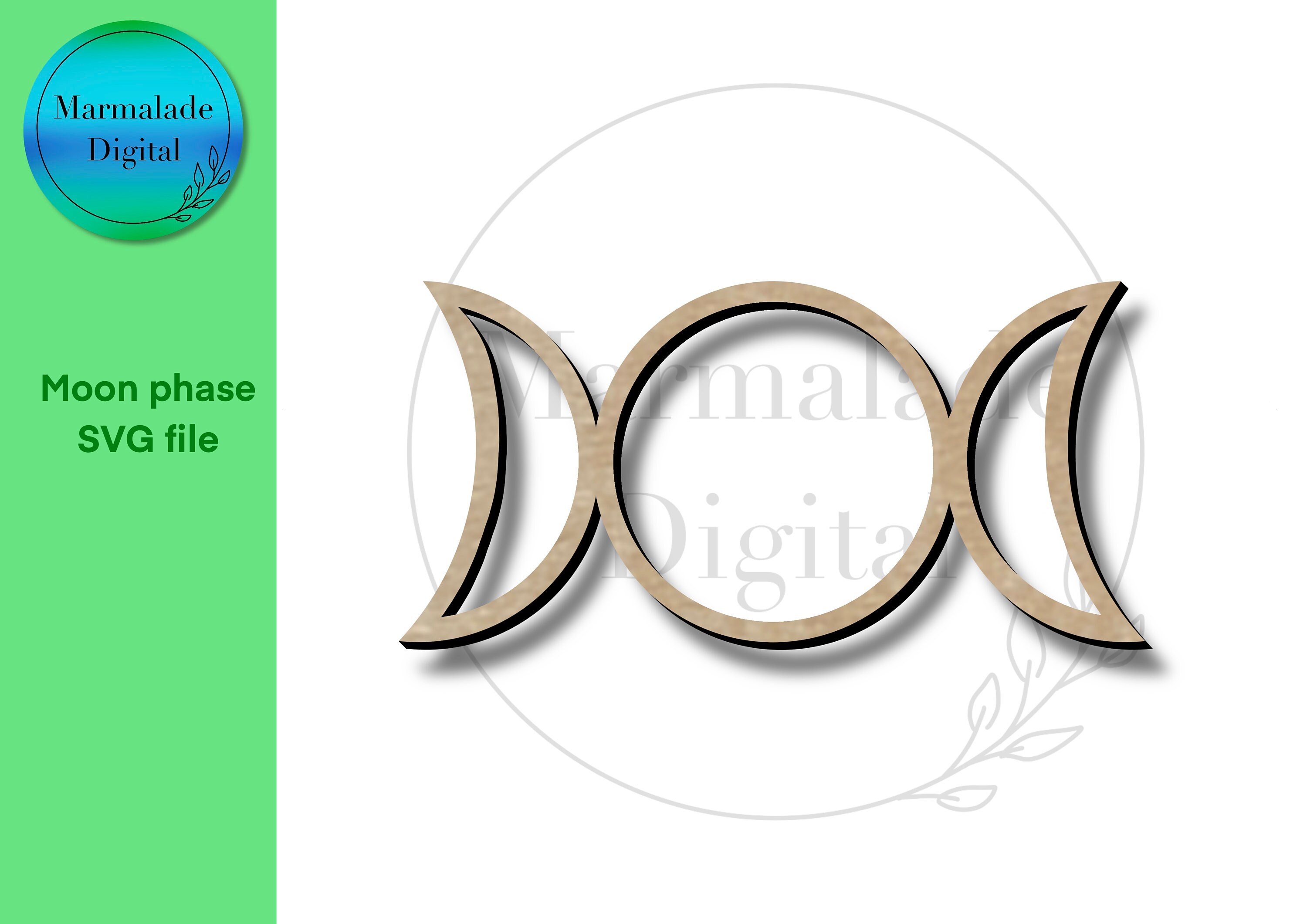 Three Moon Phase Macrame SVG File, Digital Download, Glowforge Ready ...
