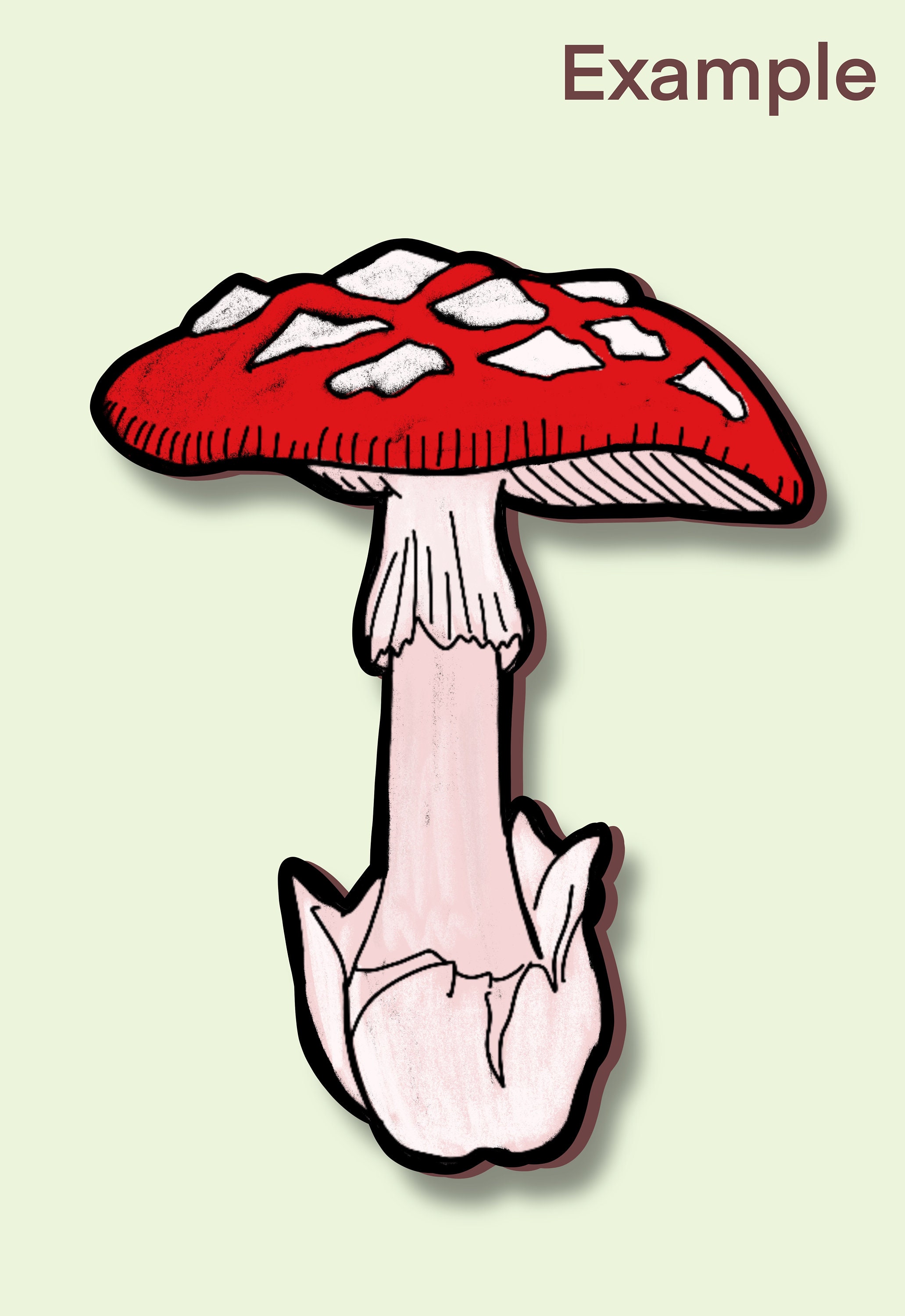 Hand Drawn Toadstool Mushroom, SVG Digital Download File, Glowforge ...
