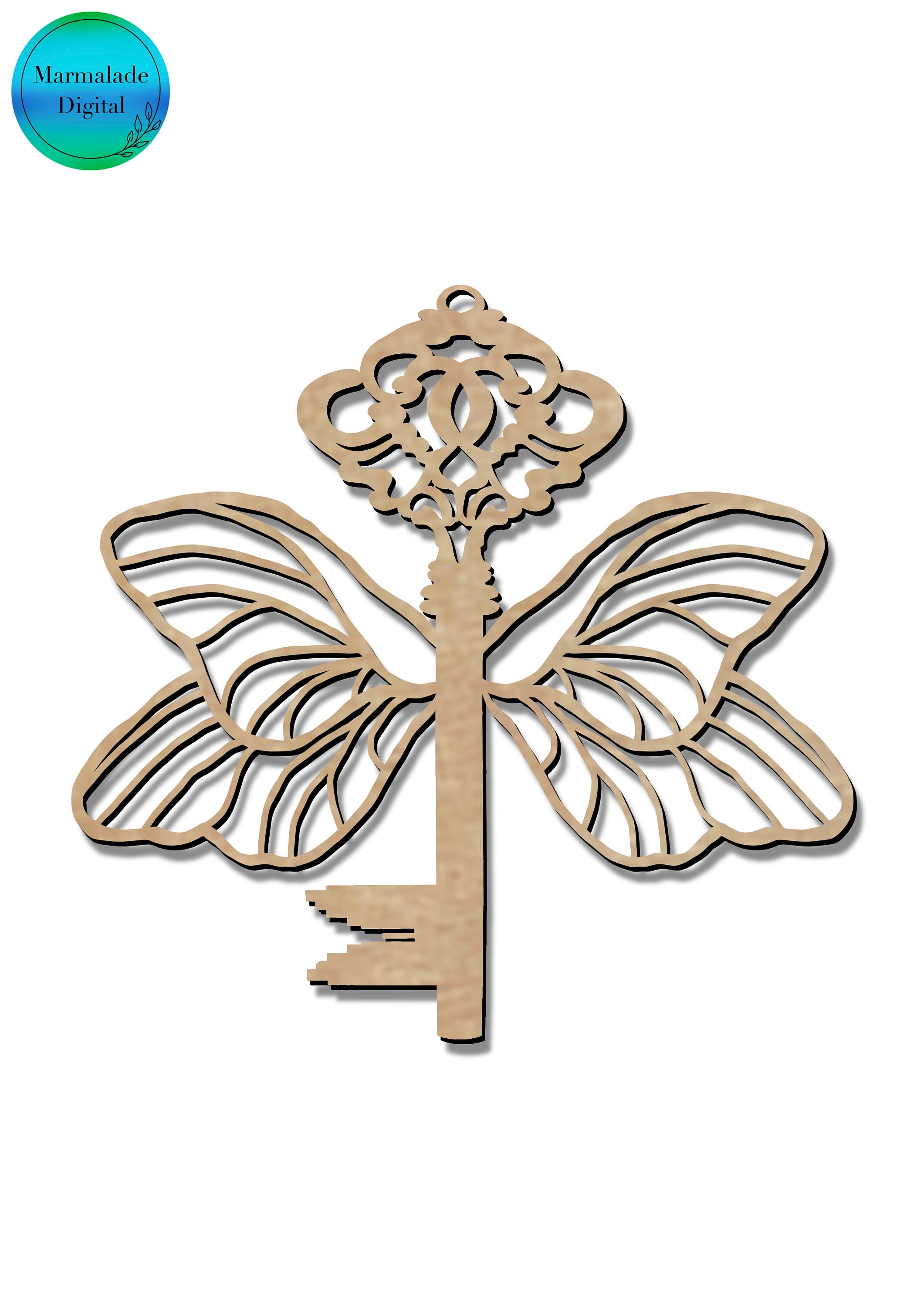 Handdrawn Magical Flying Winged Antique Key SVG Digital Download File ...