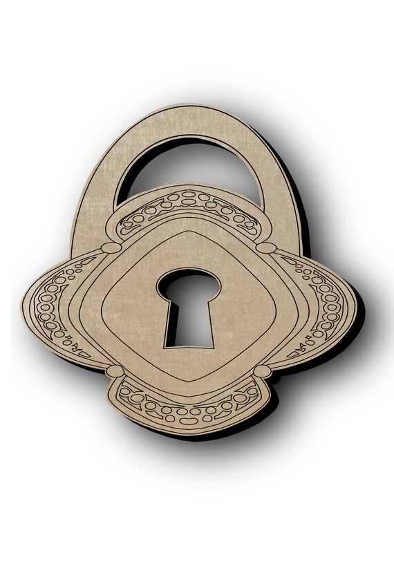 Handdrawn Antique Lock SVG Digital Download File Glowforge - Etsy