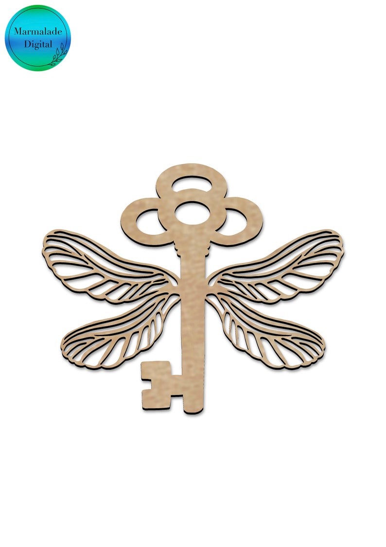 Handdrawn Magical Flying Winged Antique Key SVG Digital Download File ...