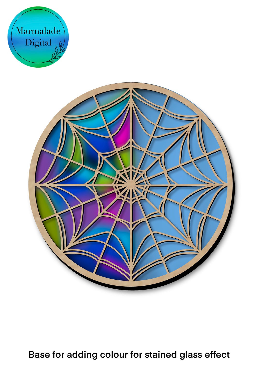 Wednesday Stained Glass Window, SVG Laser Cutting File, Glowforge Ready ...