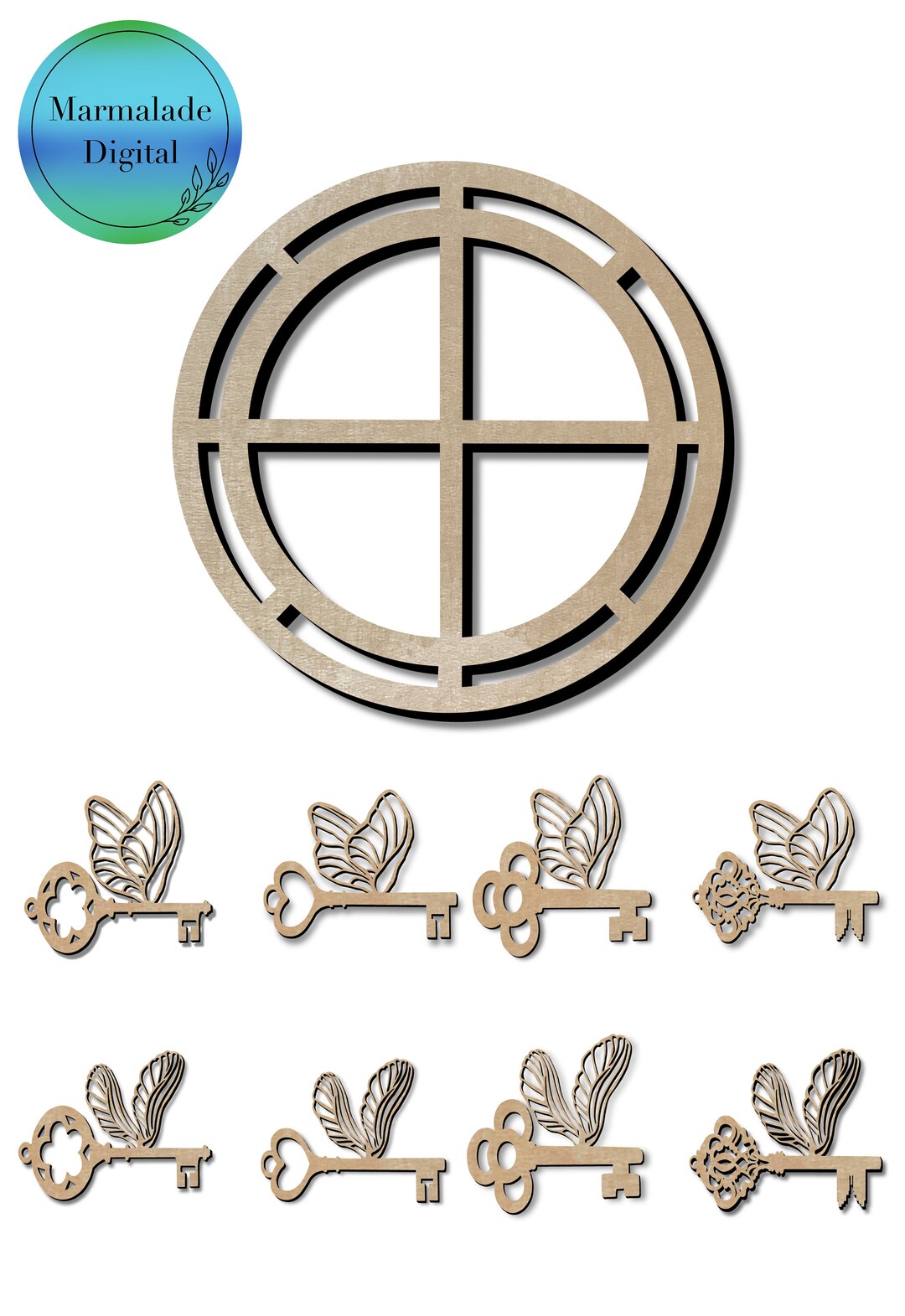 Magical Flying Key Mobile Making Kit SVG Files, Handdrawn Magical ...